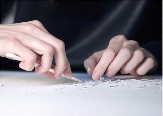 Mathilde Nivet's paper windows displays